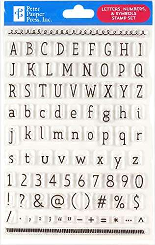 Clear Stamp Set: Letters, Numbers & Symbols (84 pcs)